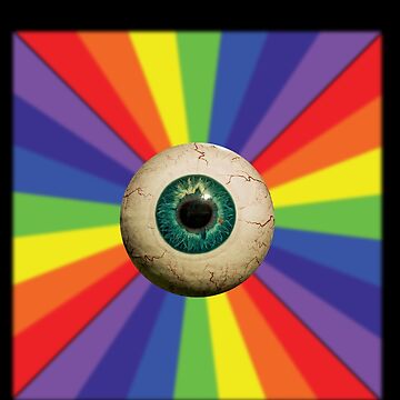 "Dreamcore Weirdcore Aesthetics Rainbow Eyeball" Sticker for Sale by ...