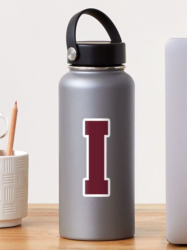 "Alphabet, Maroon I, Sports letter I" Sticker for Sale by TheCultStuff ...