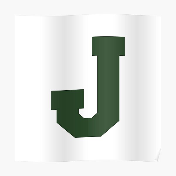 "Alphabet, Green J, Sports letter J" Poster for Sale by TheCultStuff | Redbubble