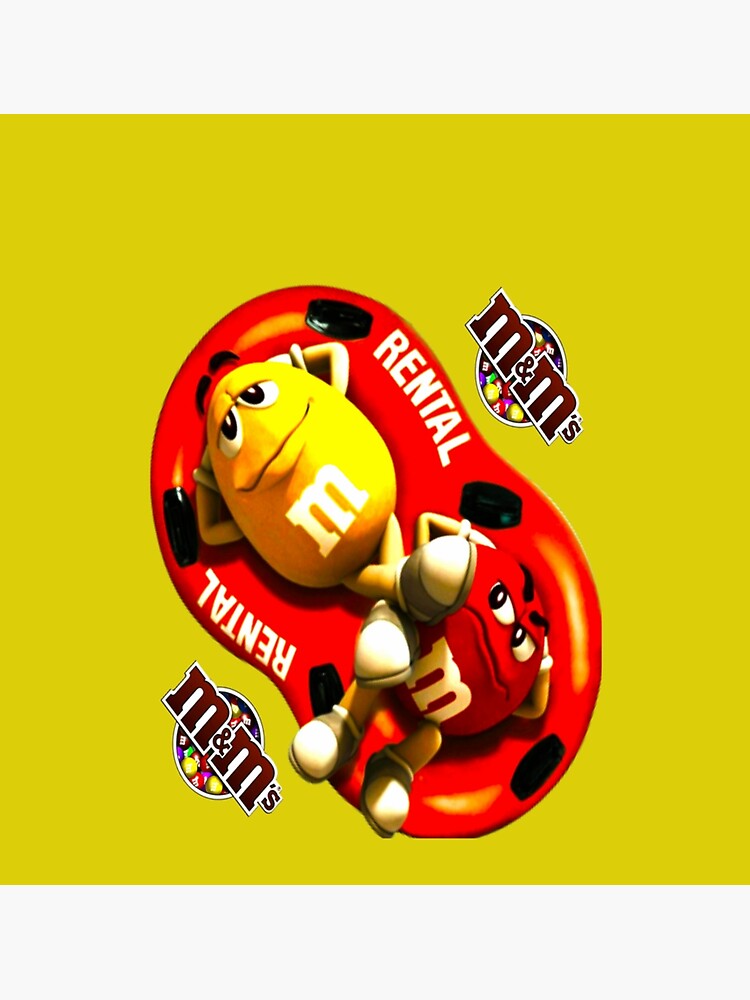 "Funny red and yellow Mmsfamilyfunny Mms illustration" Sticker for Sale ...