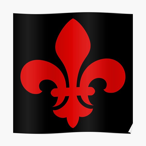 Póster «Símbolo rojo de la flor de lis» de effervescence | Redbubble