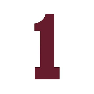 "Number 1, Maroon one, Sports number 1" Poster for Sale by TheCultStuff ...