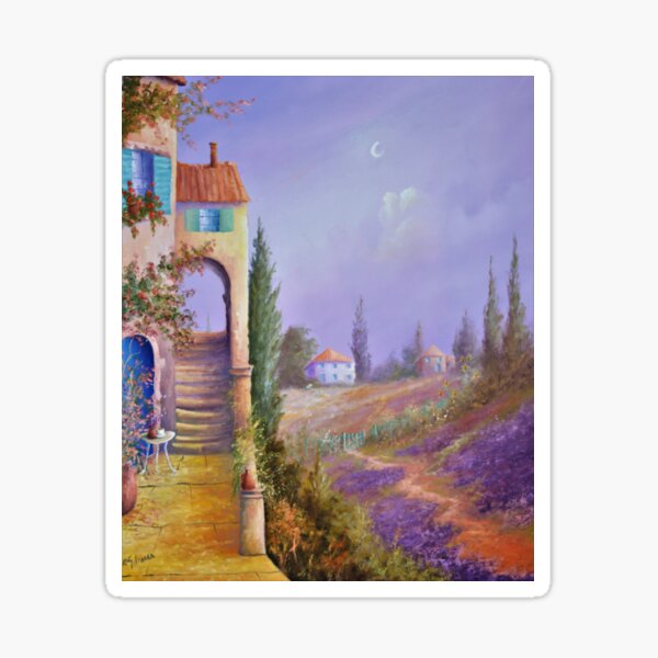 "Lavender Skies Provence" Sticker for Sale by gilronan | Redbubble