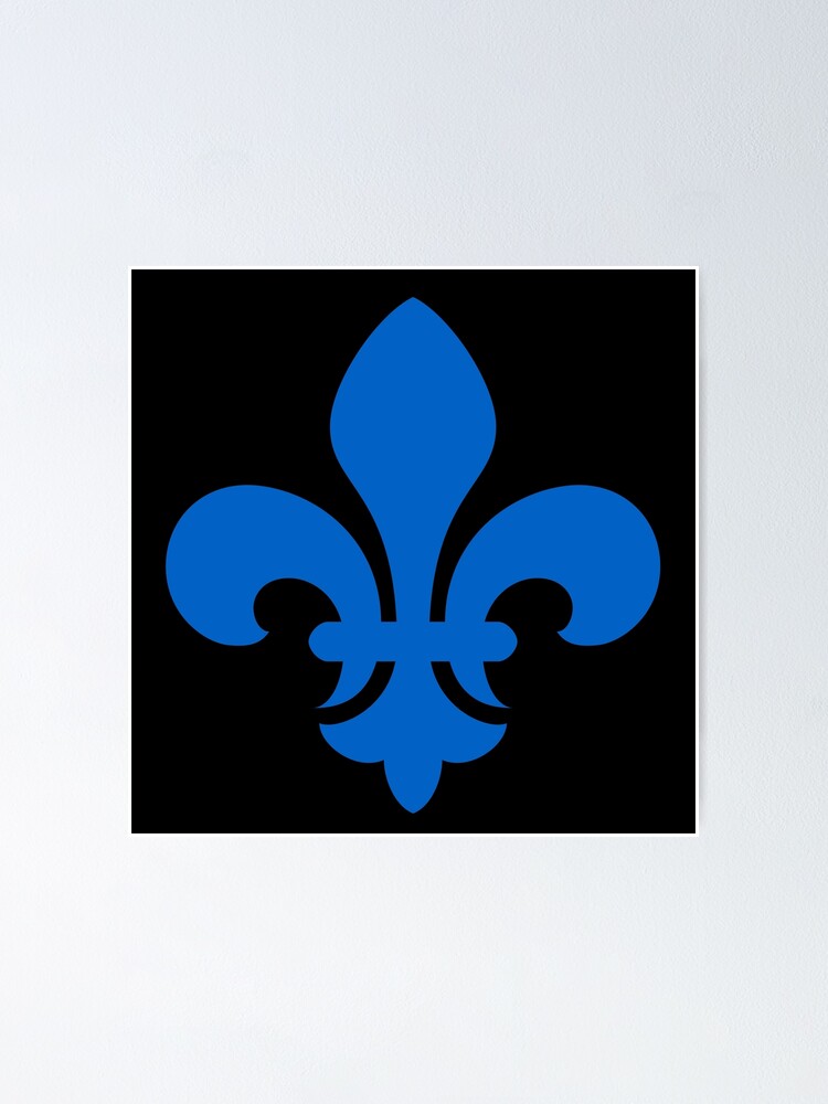 "Blue Fleur-de-Lys symbol" Poster for Sale by effervescence | Redbubble