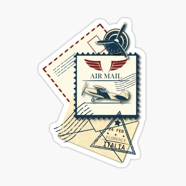 "An old postal letter" Sticker for Sale by Natairbrush | Redbubble