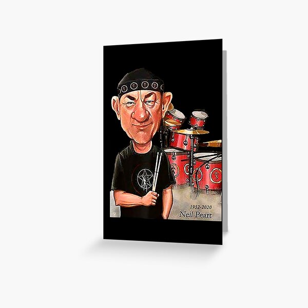 "Neil Peart in Loving Memory Drummer Legend Cartoon RIP Essential T ...