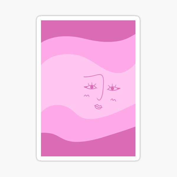 "Pink Face" Sticker for Sale by Emotionow | Redbubble