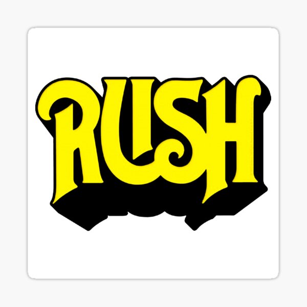 "BEST FONT LOGO RUSH BAND" Sticker for Sale by undeguido | Redbubble