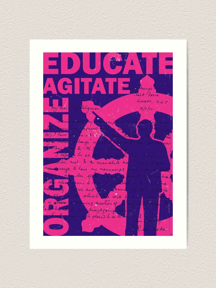 "Educate, Agitate, Organize - Ambedkar" Art Print for Sale by ...