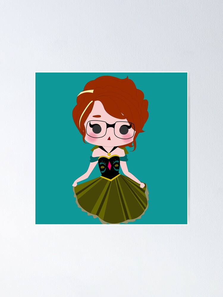 "Hipster Chibi Princess" Poster by CinemaRoll | Redbubble