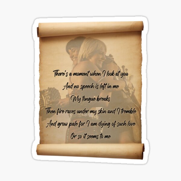"Xena & Gabrielle Poem" Sticker for Sale by CharXena | Redbubble