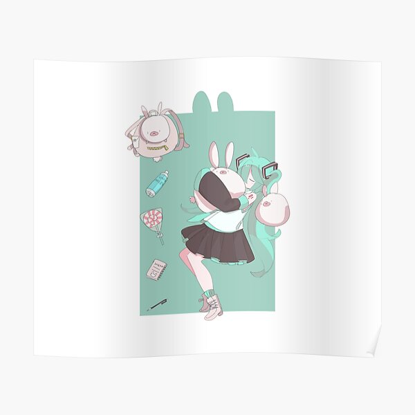 "Sleepover Miku" Poster by rtees91 | Redbubble