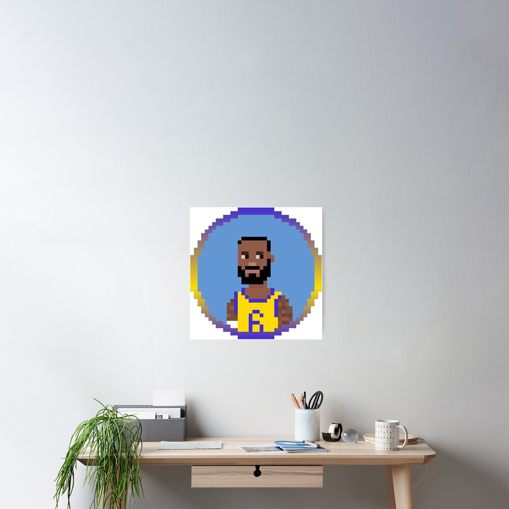 "LeBron James Pixel Art" Poster for Sale by hoopfam | Redbubble