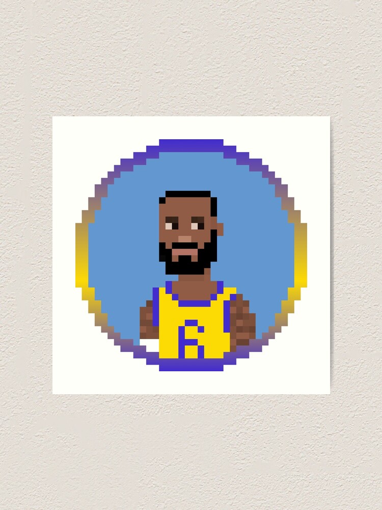 "LeBron James Pixel Art" Art Print for Sale by hoopfam | Redbubble