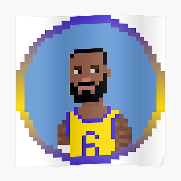 "LeBron James Pixel Art" Poster for Sale by hoopfam | Redbubble