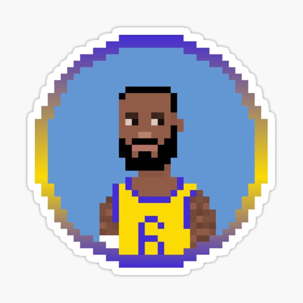 "LeBron James Pixel Art" Sticker for Sale by hoopfam | Redbubble