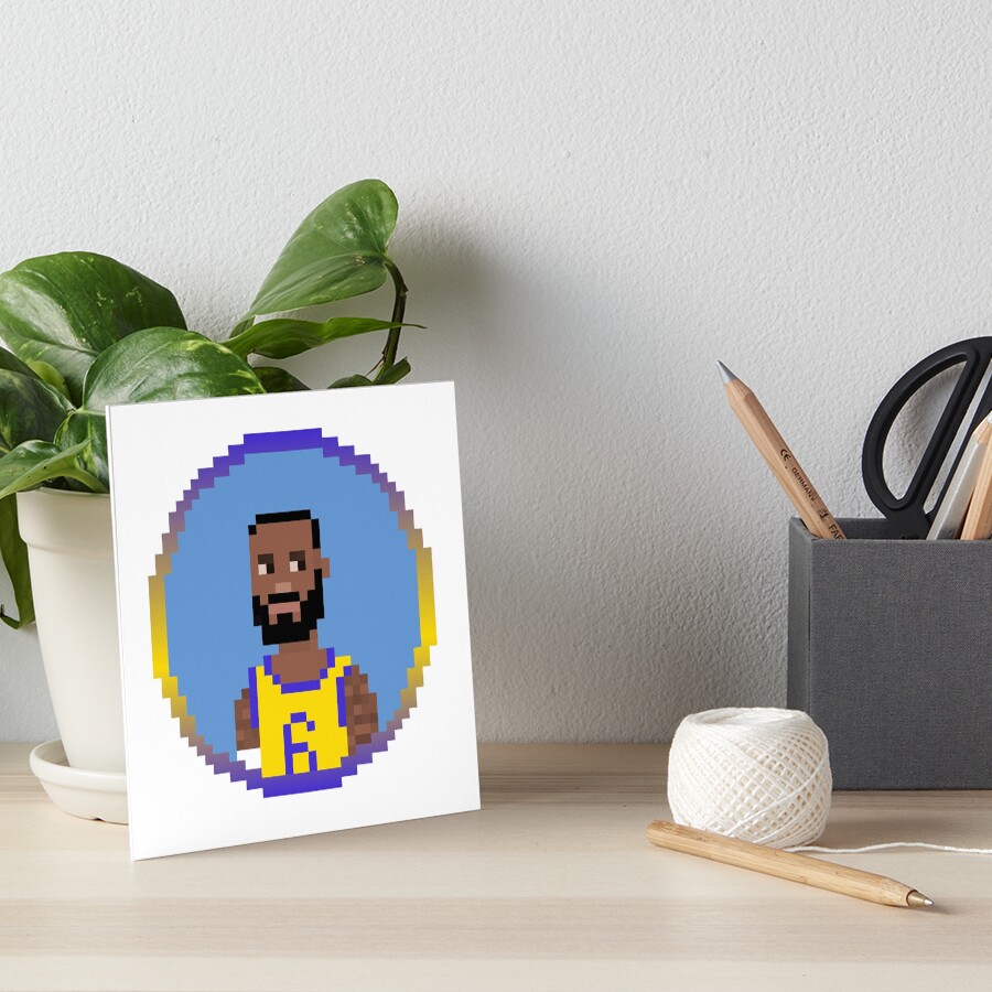 "LeBron James Pixel Art" Art Board Print by hoopfam | Redbubble