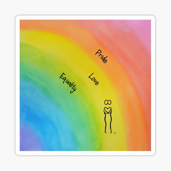 "Pride Love Equality Gender Neutral Couple " Sticker for Sale by ...