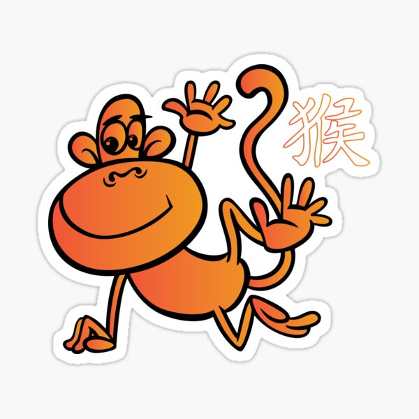 "Cute Monkey Waving" Sticker for Sale by Cute--Animals | Redbubble