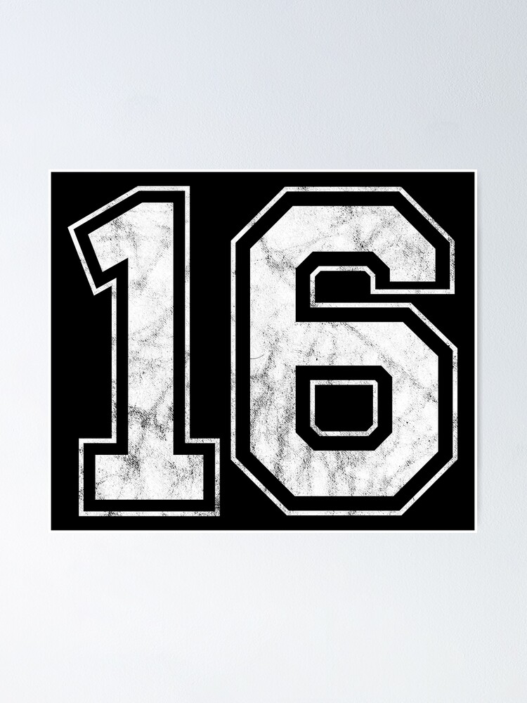 "Number 16" Poster for Sale by PaulSDesign | Redbubble