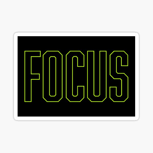 "Focus" Sticker for Sale by TheEMhub | Redbubble