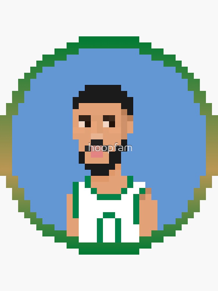 "Jayson Tatum Pixel Art" Sticker for Sale by hoopfam | Redbubble