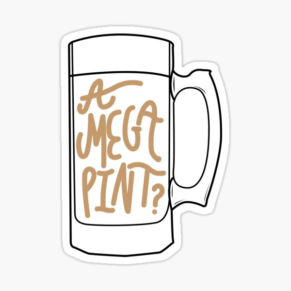 "A Mega Pint? -Johnny Depp" Sticker for Sale by murphyhusker | Redbubble