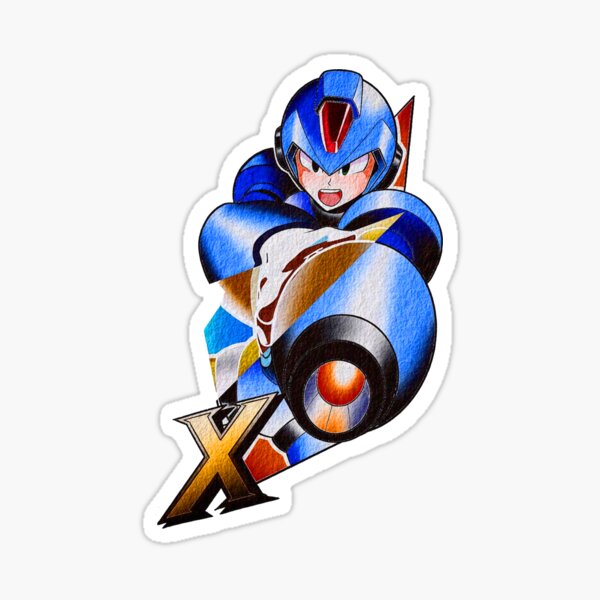 "megaman" Sticker for Sale by stefranco | Redbubble