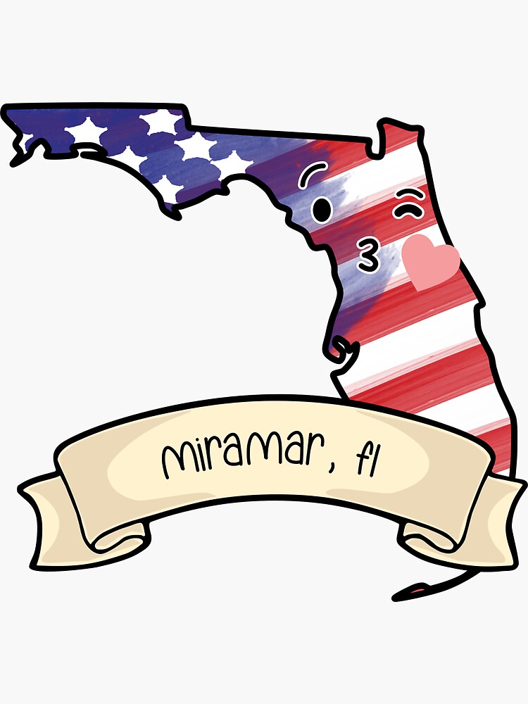 "Miramar" Sticker for Sale by WordsMaps | Redbubble