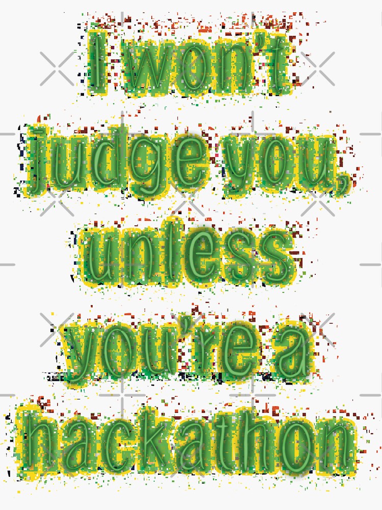 "Hackathon " Sticker for Sale by aesthetics-art | Redbubble