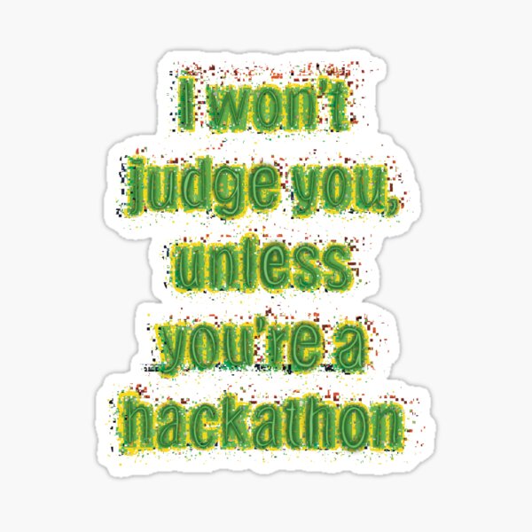 "Hackathon " Sticker for Sale by aesthetics-art | Redbubble