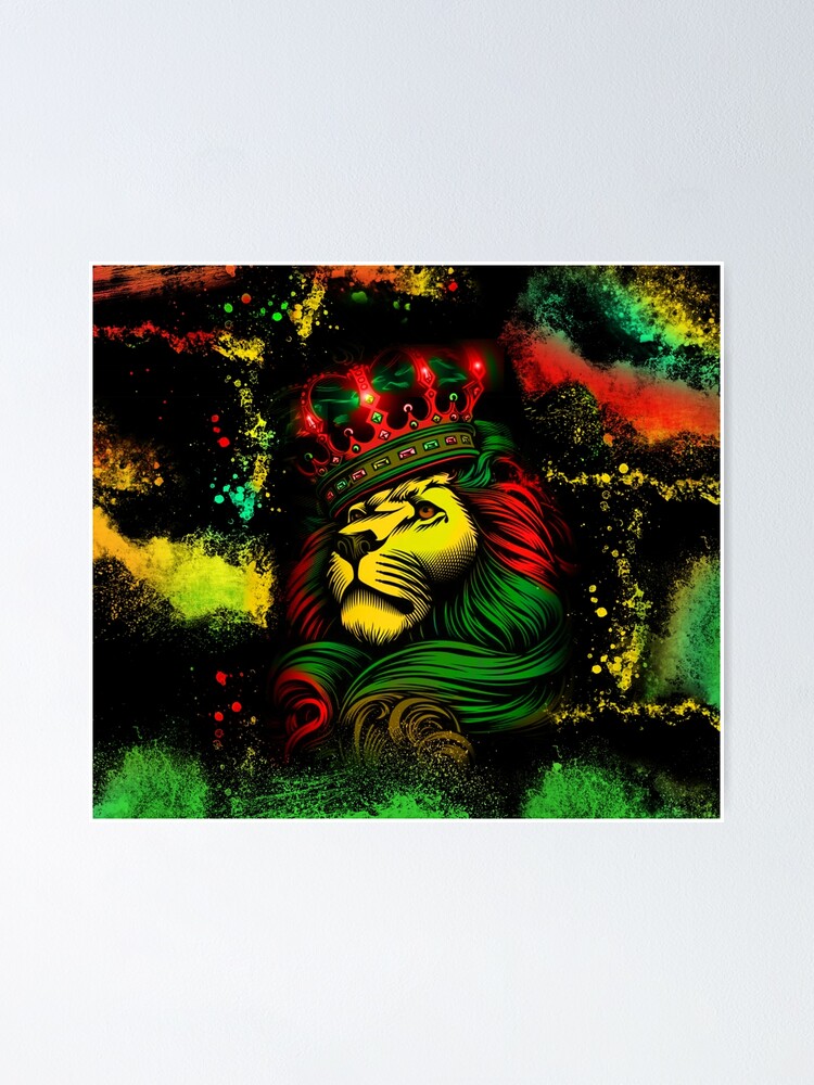 "RASTA LION " Poster for Sale by johnnyssandart | Redbubble