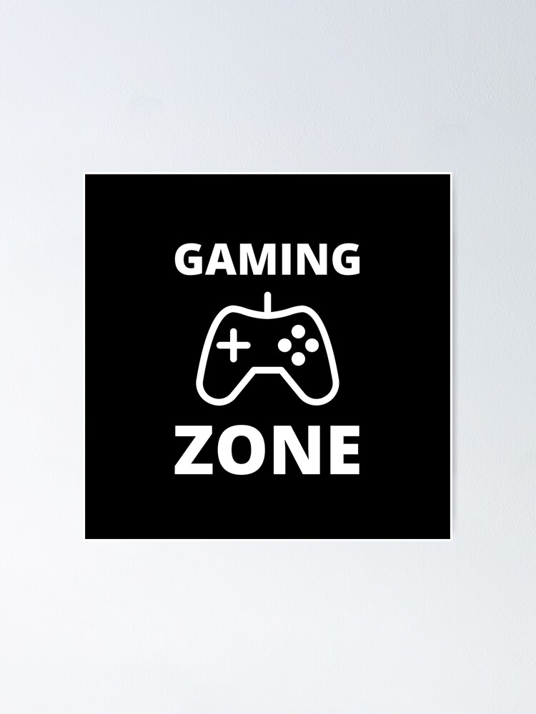 "GAMING ZONE Controller Black" Poster for Sale by Anxatzi | Redbubble