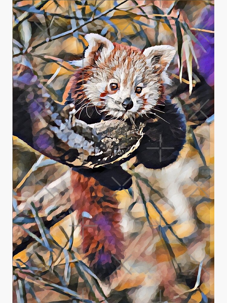 "Spring Season Portrait Red Panda Art" Poster for Sale by TheWildFlix ...