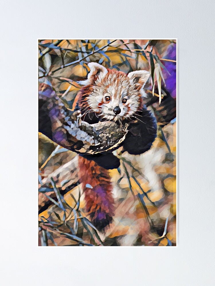 "Spring Season Portrait Red Panda Art" Poster for Sale by TheWildFlix ...