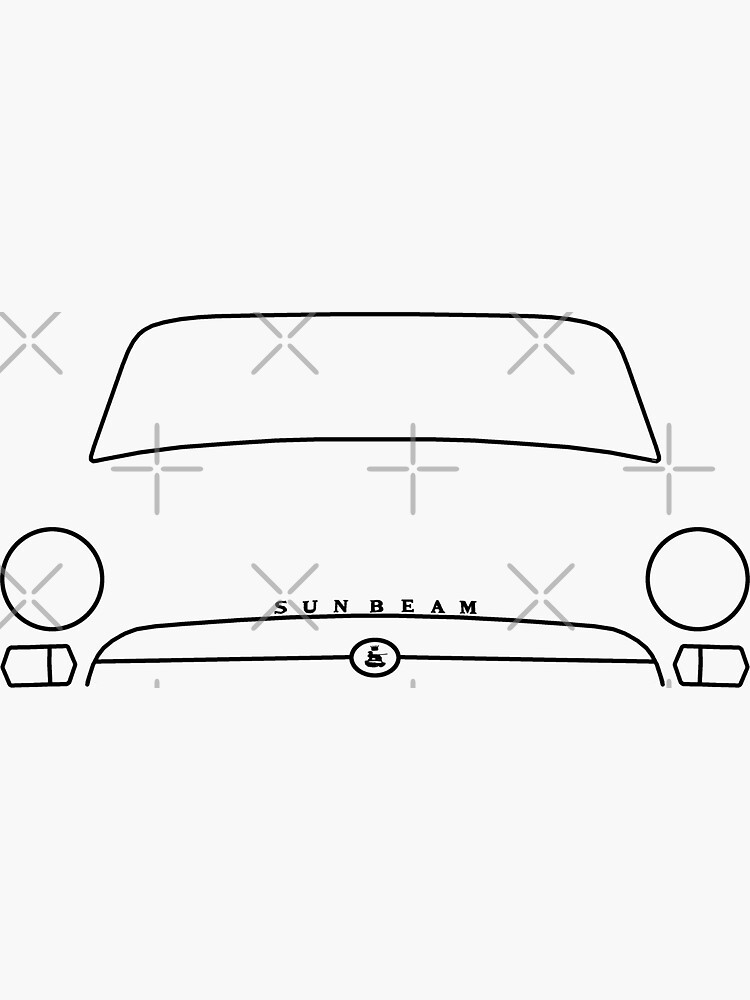 "Sunbeam Alpine Series classic car outline graphic (black) revised ...