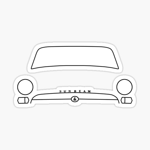"Sunbeam Alpine Series classic car outline graphic (black) revised ...