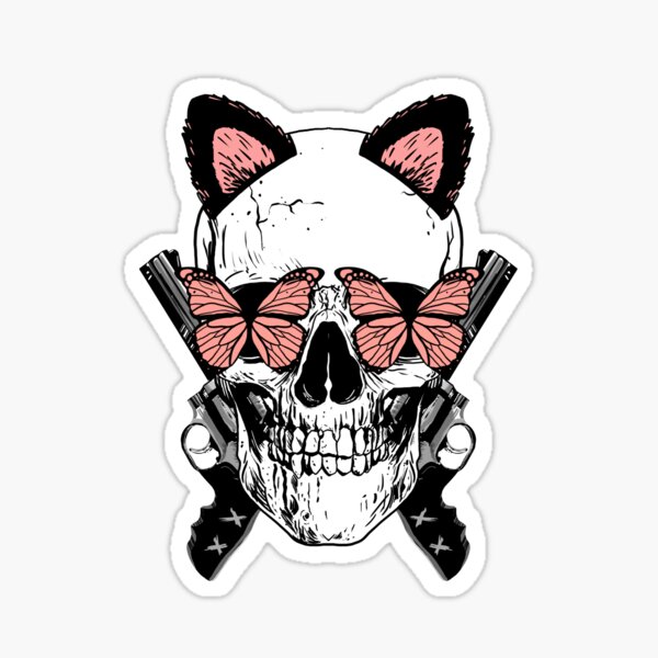 "Punk Skull" Sticker for Sale by dyleke | Redbubble