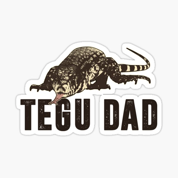 "Funny Argentine Black and White Tegu Dad" Sticker for Sale by ...