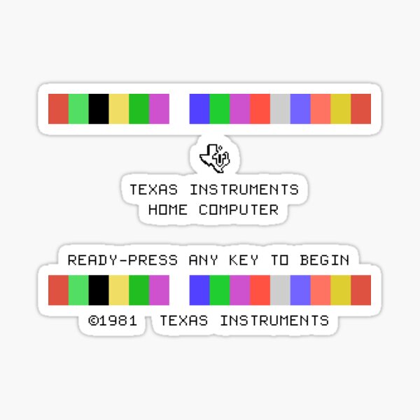 "TI-99/4A computer boot" Sticker for Sale by Nordwind | Redbubble