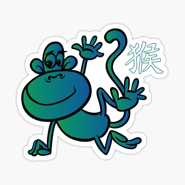 "Cute Monkey Waving" Sticker for Sale by Cute--Animals | Redbubble
