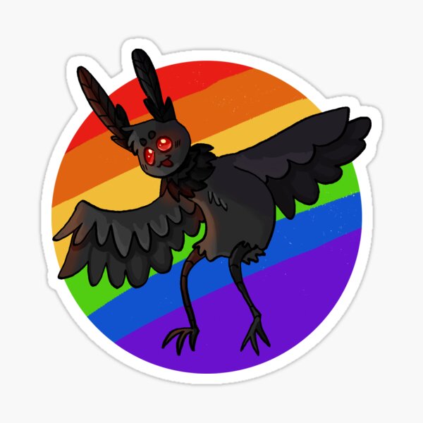 "Mothman Pride Flags- Rainbow!" Sticker for Sale by fruitbat55 | Redbubble