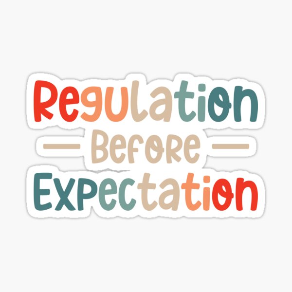 "Regulation Before Expectation" Sticker for Sale by Abidilana | Redbubble
