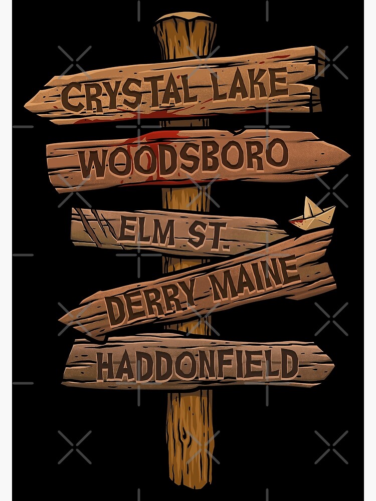 "Horror movie locations signs" Poster for Sale by GrayspellHouse ...