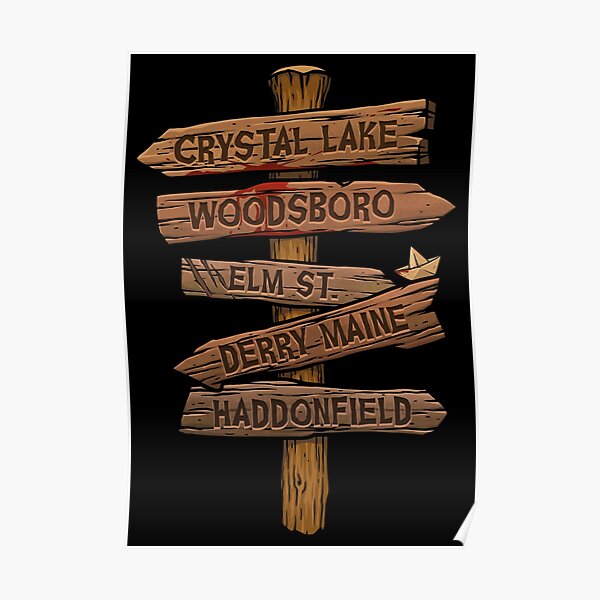 "Horror movie locations signs" Poster for Sale by GrayspellHouse ...