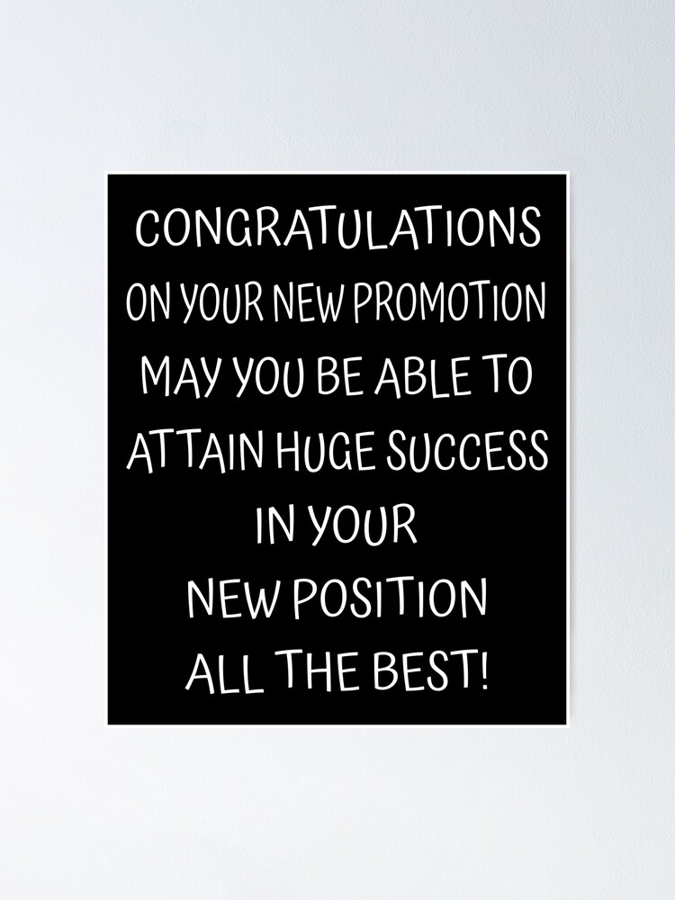 "Wishing You All the Luck For New Promotion, Best Of Luck Wish Quote ...