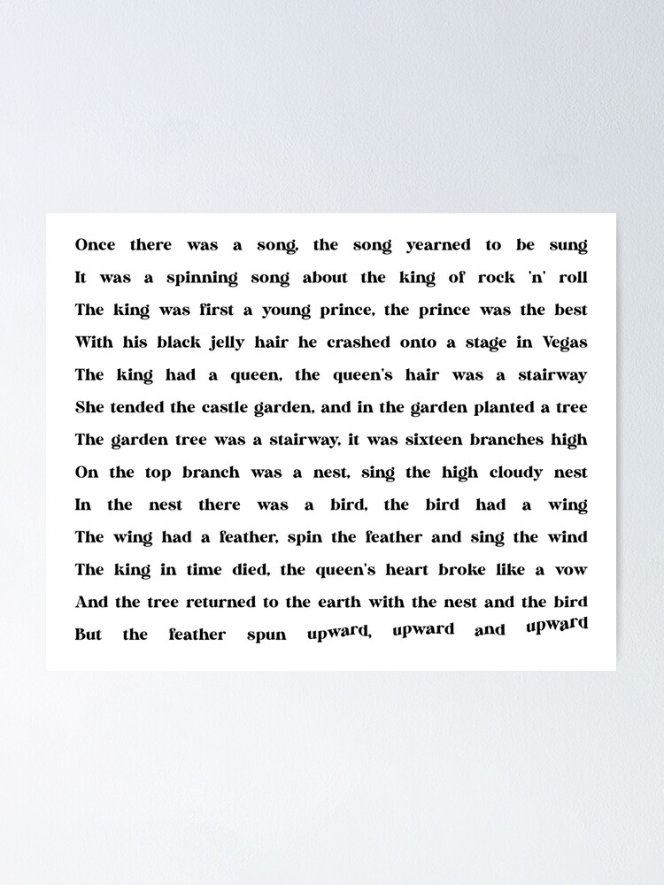 "SPINNING SONG | NICK CAVE" Poster for Sale by annija-gr | Redbubble