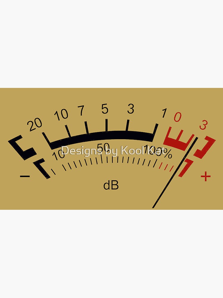 "Retro Analog Audio dB Meter" Sticker for Sale by Framerkat | Redbubble