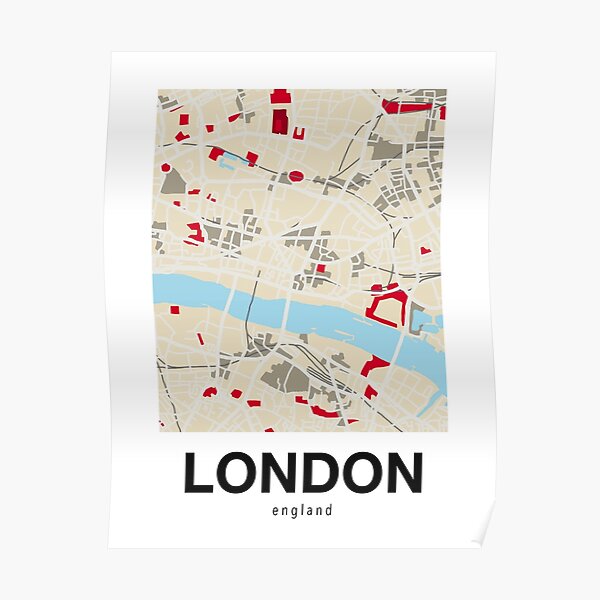 "London England city map" Poster for Sale by afergusson | Redbubble