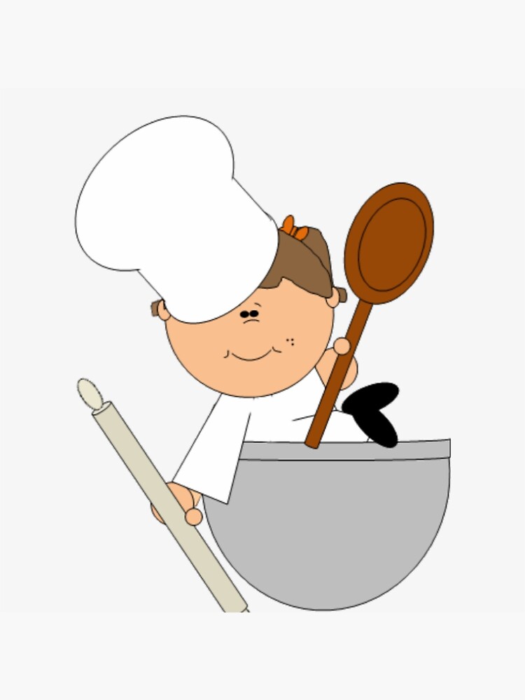 "chef cook carton" Sticker for Sale by safae12lamghari | Redbubble
